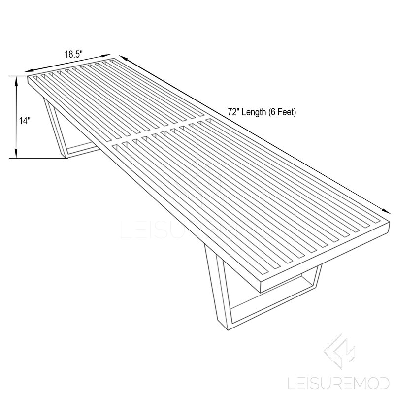 Mandrel century Platform Bench -6 Feet | revvvd