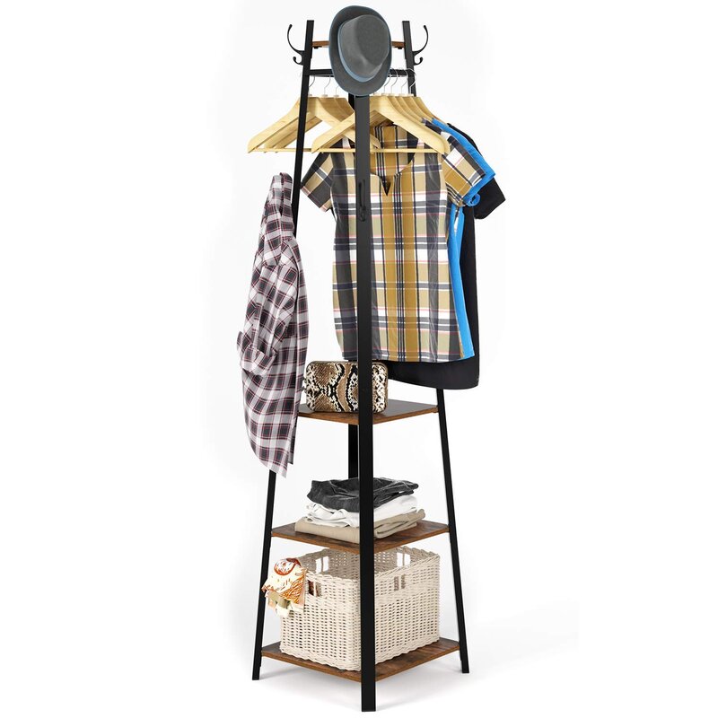Vita Metal Garment Rack with shelves | revvvd