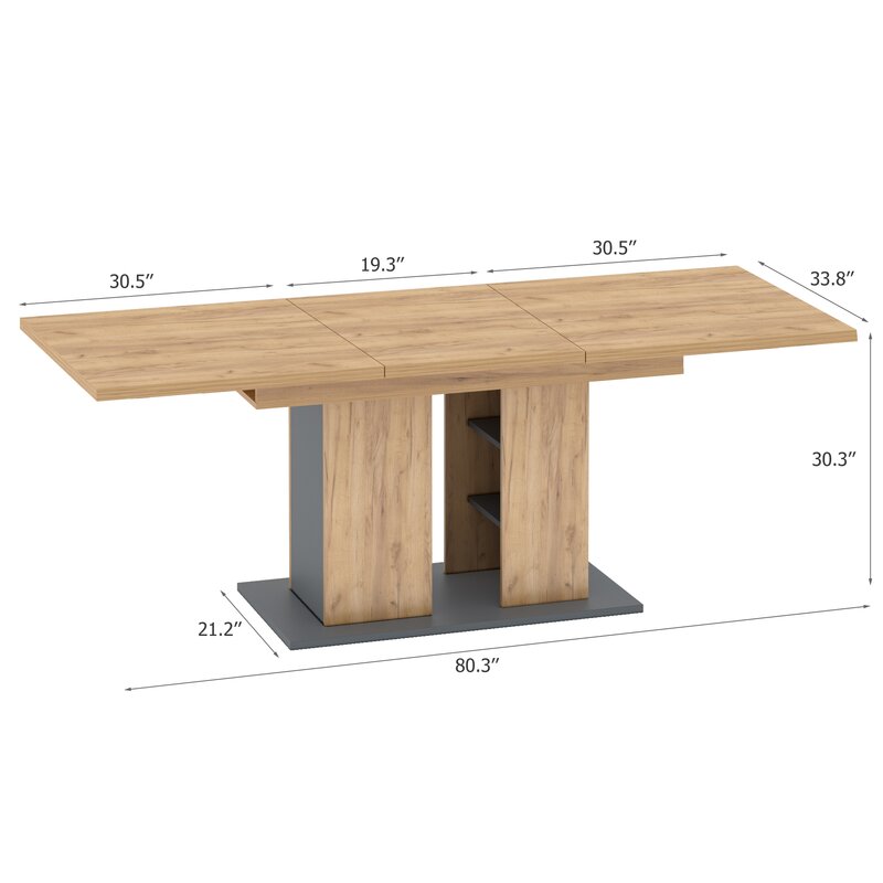 Get Iulia Extendable Pedestal Dining Table from Revvvd store | revvvd
