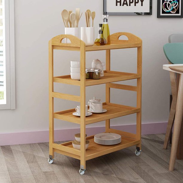 Lavvy 4-tier Rolling Kitchen Cart | revvvd