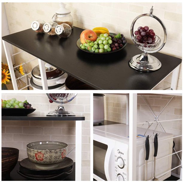 Bridu 3-Tier Wood and Metal Kitchen Stand | revvvd