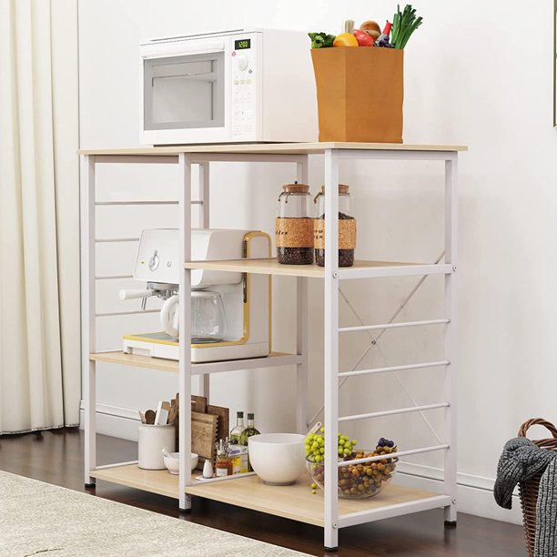 Bridu 3-Tier Wood and Metal Kitchen Stand | revvvd