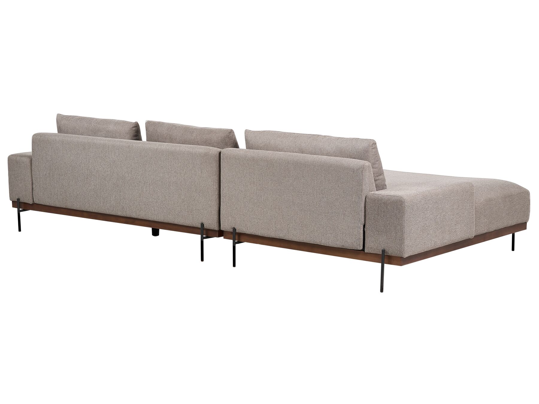 Moris L-Shaped Sectional – Natural Wood | Comfortable Modern Sofa ...