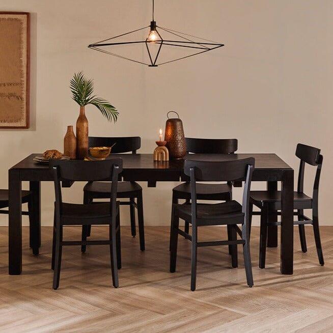 Nox Extendable Dining Table | Black Wood Modern Dining | revvvd | revvvd