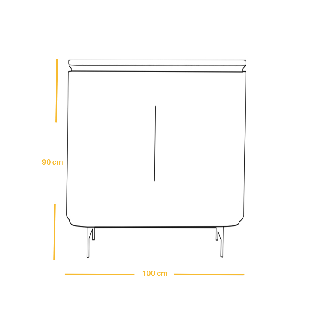 Rivano Coffee Corner Cabinet – Natural Wood Legs & Open Storage | revvvd